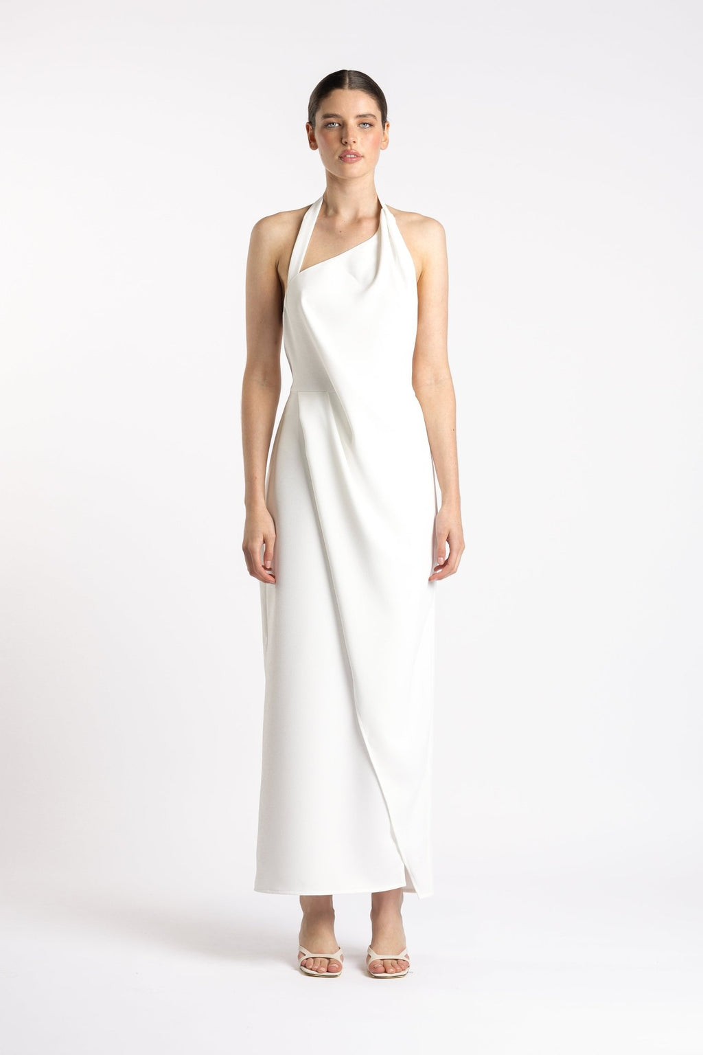 ISLE DRESS IN IVORY CREPE – One Fell Swoop