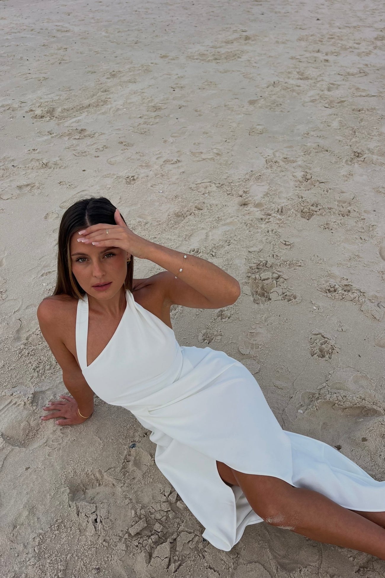 ISLE DRESS - IVORY CREPE – One Fell Swoop