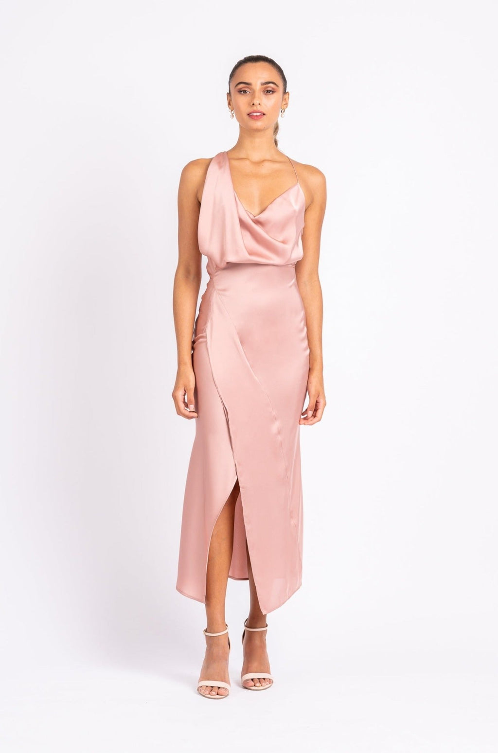 MUSE DRESS IN DUSTY ROSE – One Fell Swoop