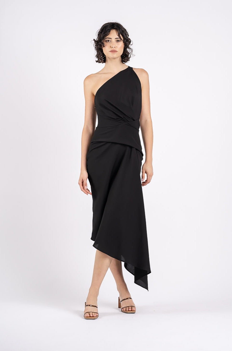 TEMPTATION DRESS IN BLACK TEXTURE – One Fell Swoop